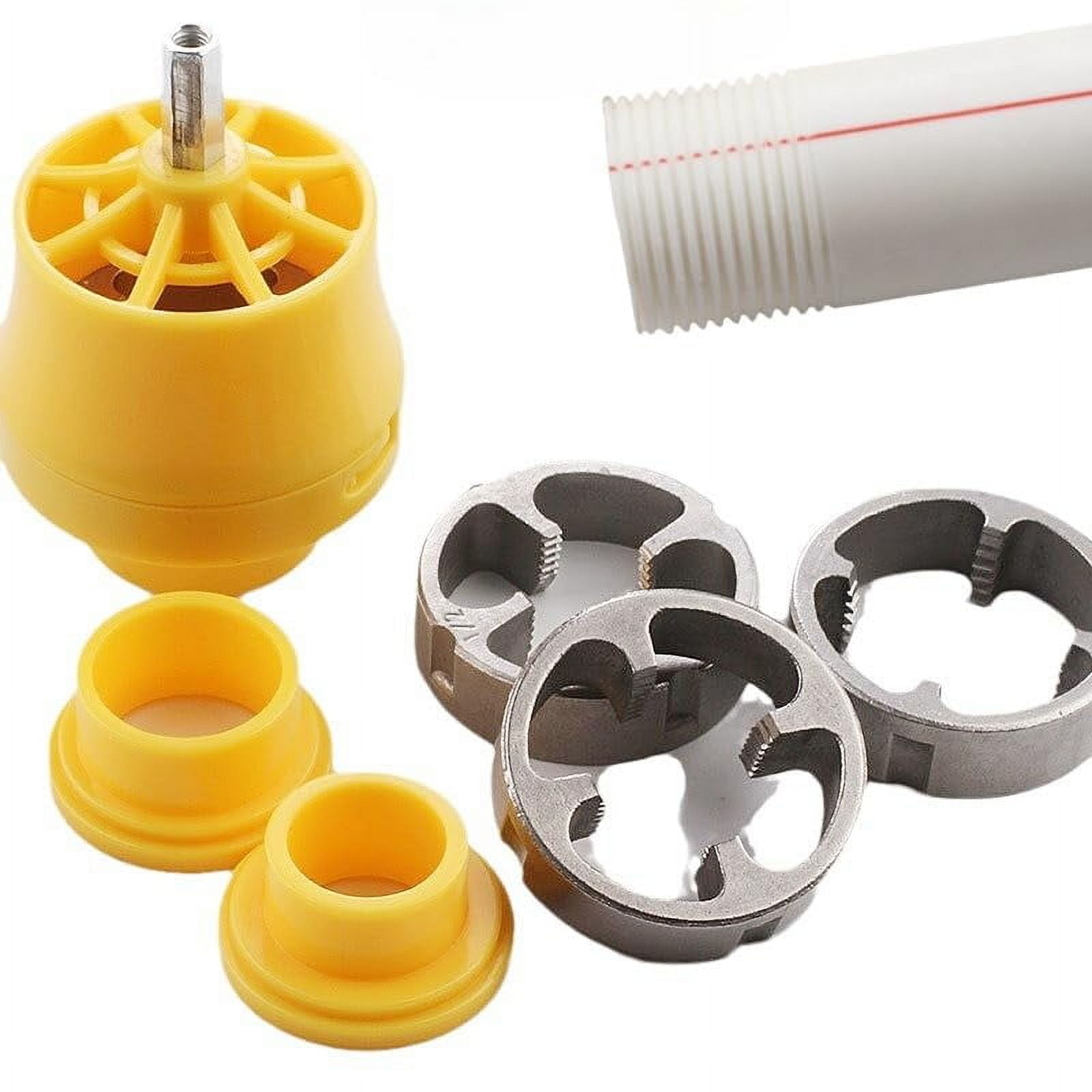 Multitools Electric Drill PVC Threading Tool - Plastic Pipe Tap Die Kit ...