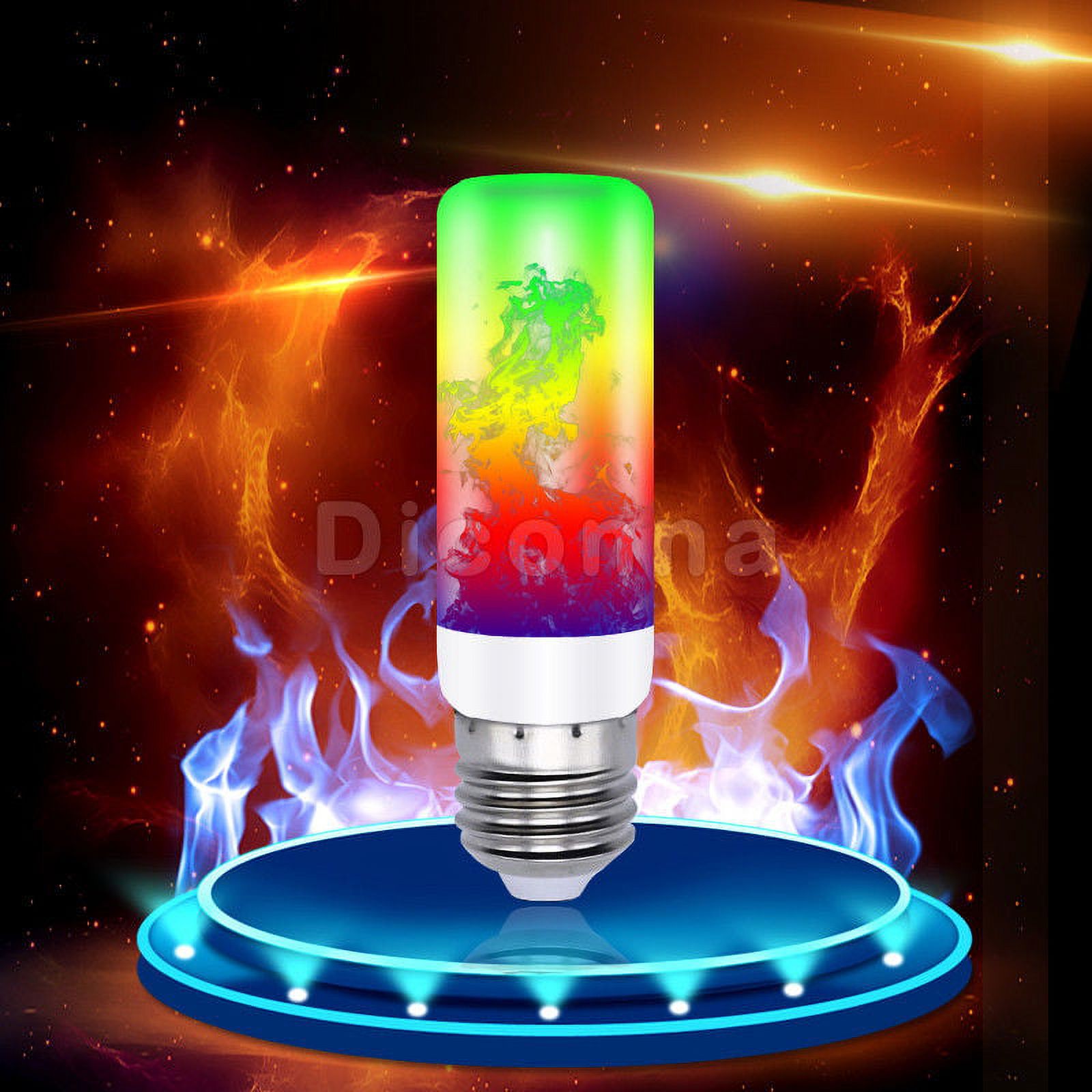 Multitrust 4 Modes LED Flame Effect Fire Light Bulb Flickering Lamp ...