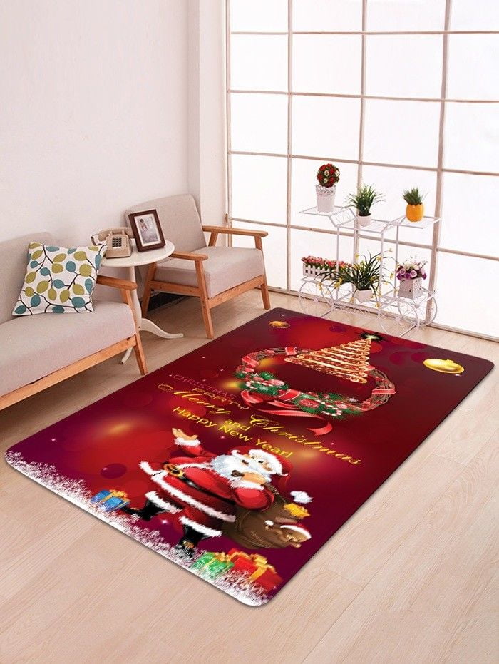 Multitrust Christmas Carpet Non-Slip Mat Rugs Xmas Rectangle Floor ...