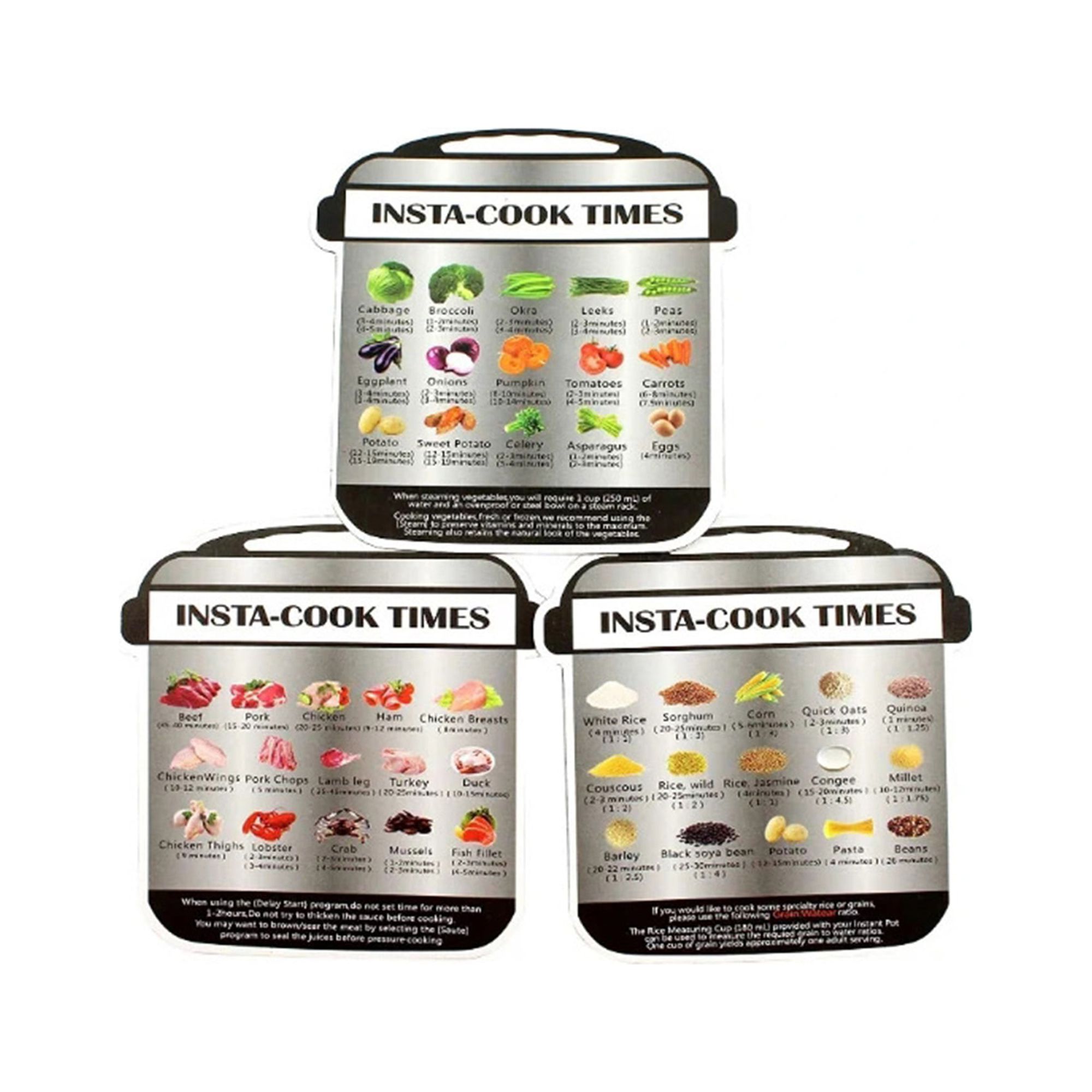 Multitrust Instant Pot Magnetic Stickers Pressure Cooker Cooking Time ...