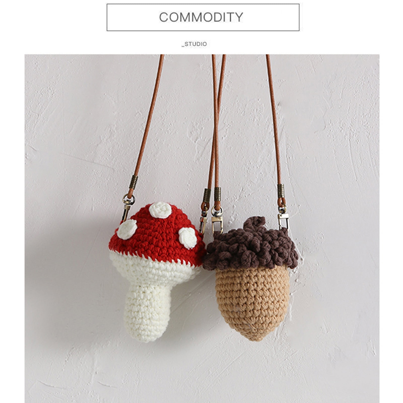 Multitrust Little Girls Handmade Cross Body Bag Cute Cartoon Mushroom/Pine Nuts Shaped Tote ...