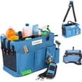 Multiuse Cleaning Caddy with Waist and Shoulder Strap 9 Pockets Mesh ...