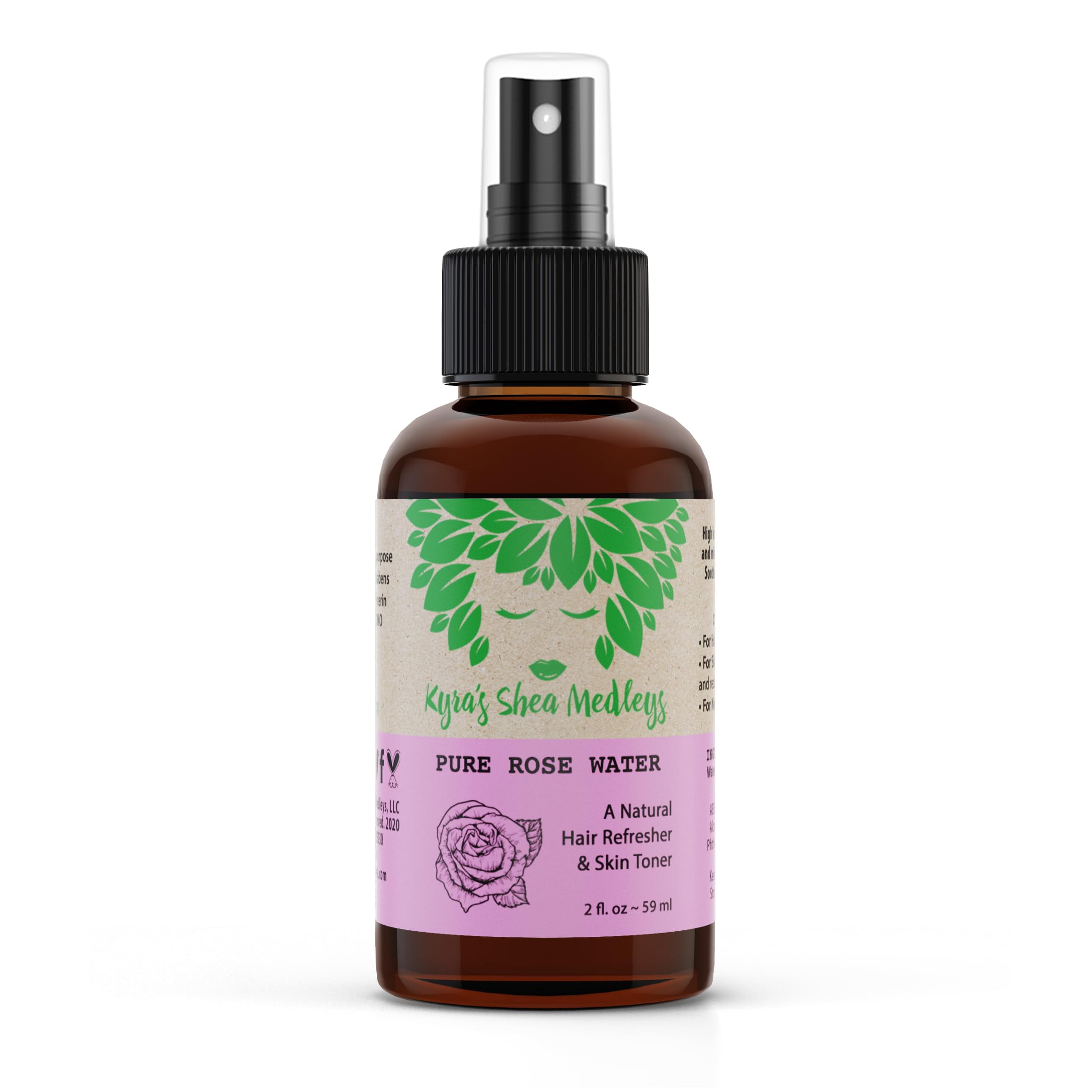 Multiuse Rose Water Toner Mist for Face, Body, and Hair - Pure ...