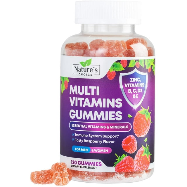 Nature's Choice Multivitamin Gummies - Vitamins A, C, E, B6, B12, Non ...