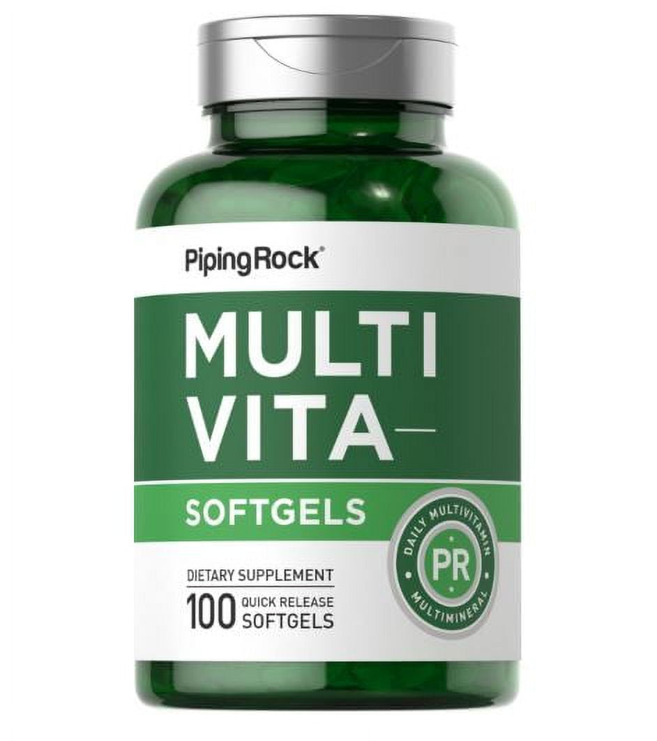 Piping Rock Multivitamin Supplement with Minerals, Non-GMO, Gluten Free ...