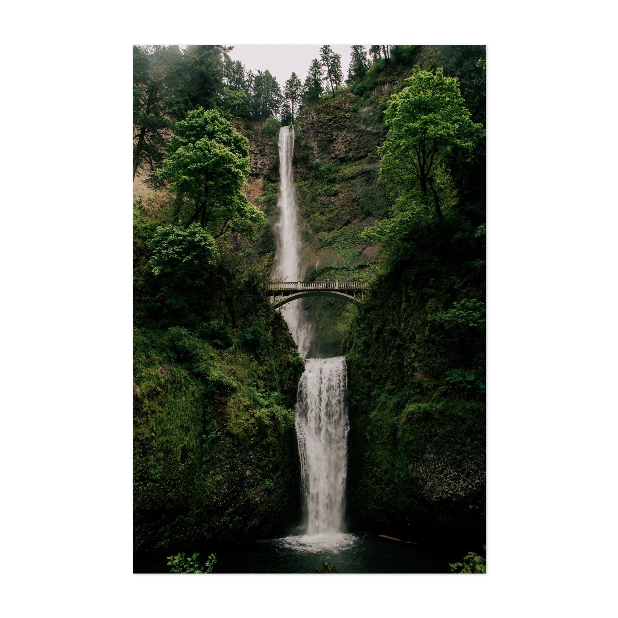 Multnomah Falls - Oregon Photography Waterfall Nature Bridge Landscape ...