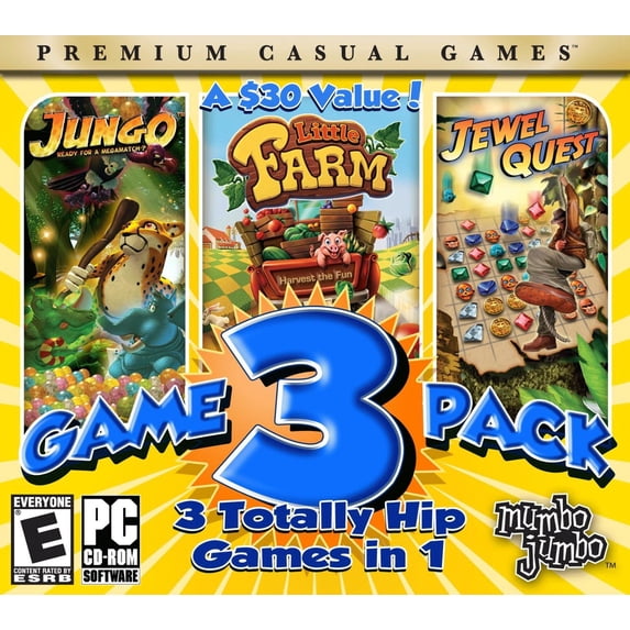 MumboJumbo Computer Games 3 Pack - Jungo, Little Farm, Jewel Quest - PC ...