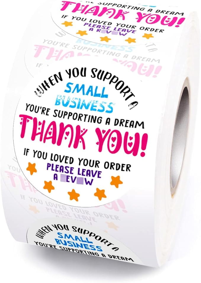 Muminglong 1.5 Inch Please Leave A Review Sticker,Thank You Sticker ...