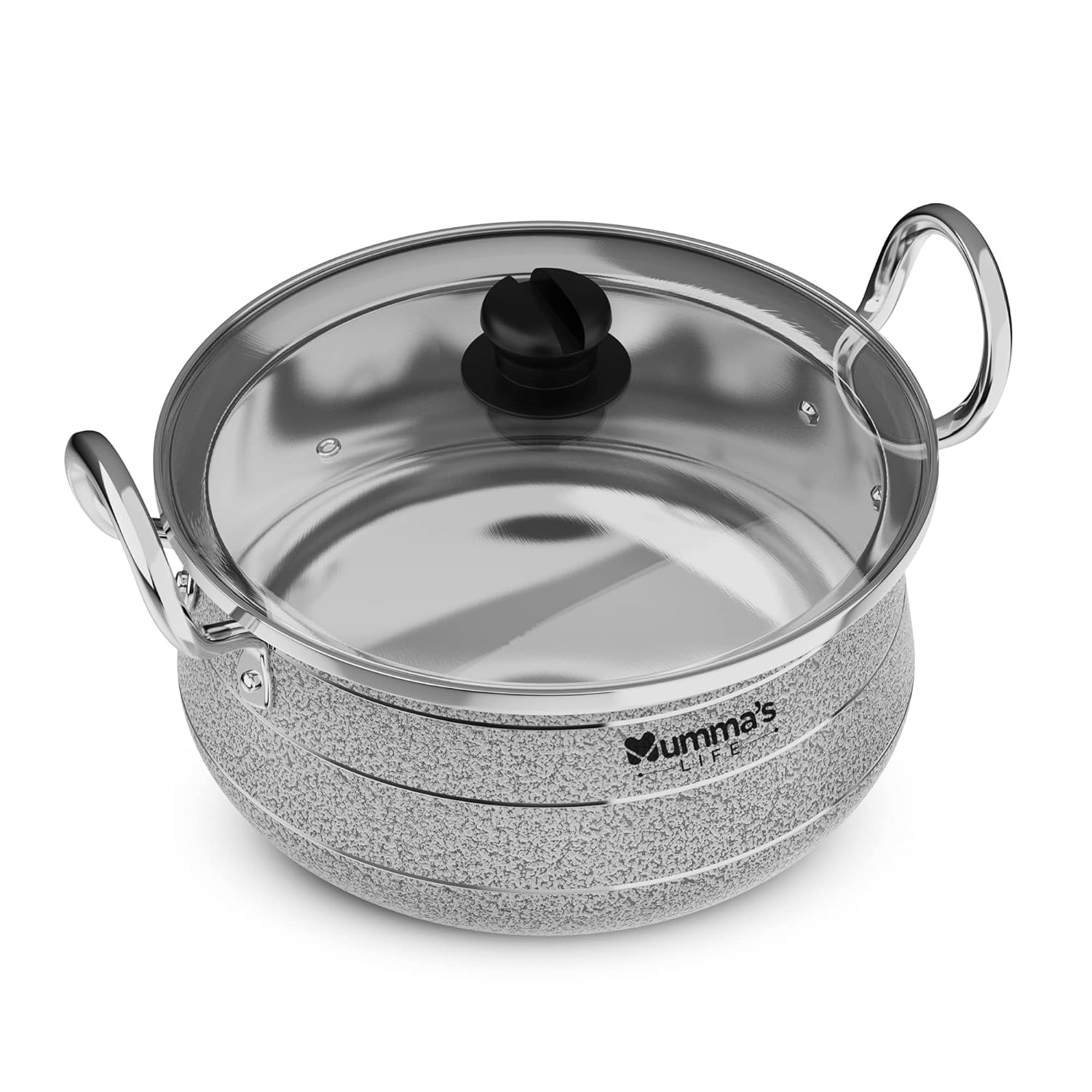 Mumma's LIFE- Aluminium Handi with Glass Lid | Biryani Pot | Induction ...
