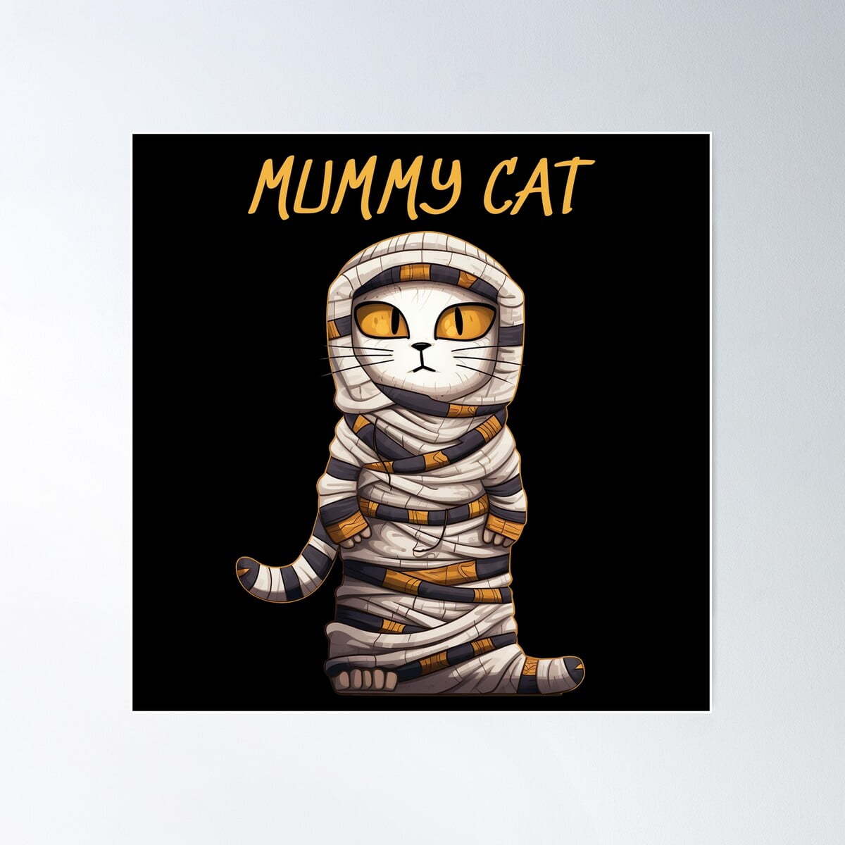 Mummy Cat Poster Wall Art, Modern Wall Decor For Living Room Bedroom ...