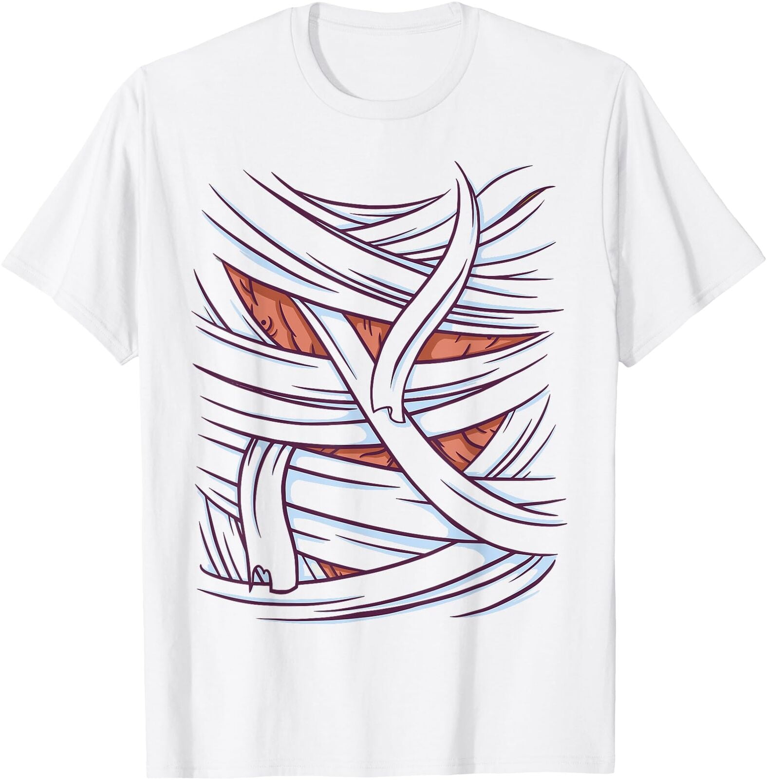 Mummy Halloween Costume Mummy Wrap Easy Lazy Costume Idea T Shirt ...