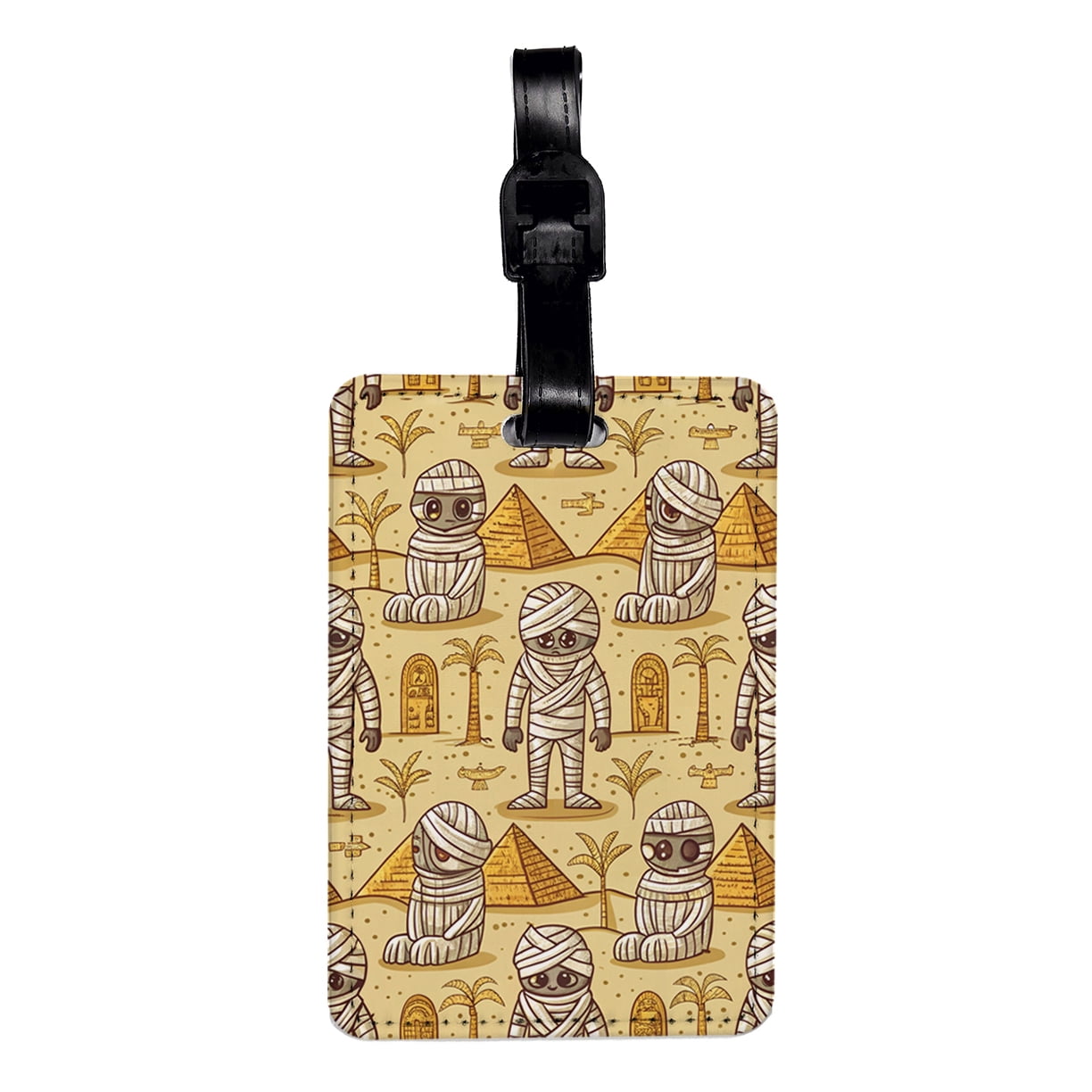 Mummy Mummies Background Faux Leather Travel Luggage Tag - Walmart.com