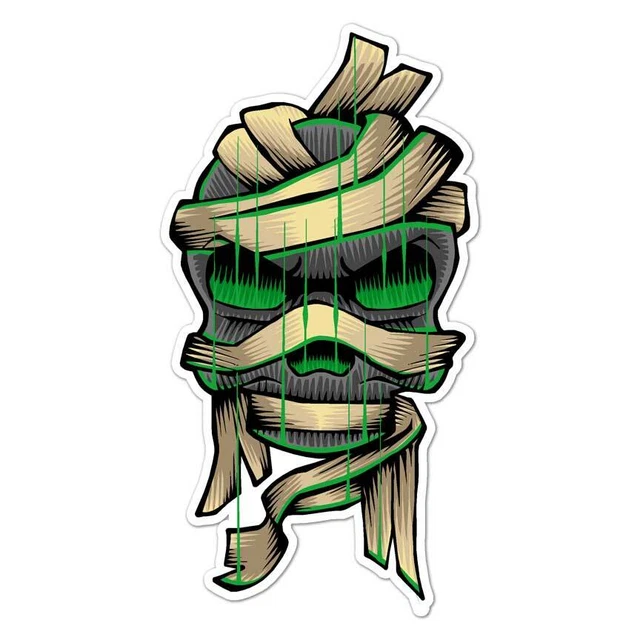 Mummy Skull Sticker Indoor Outdoor Phone Decal Water Bottle Stickers ...
