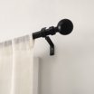 Better Homes & Gardens 1” Metal Ball Single Curtain Rod, Matte Black ...
