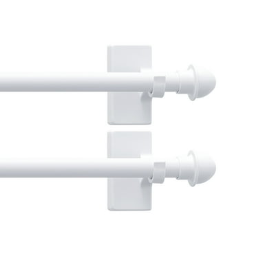 Mainstays Sheridan Magnetic Curtain Rod, White - Walmart.com