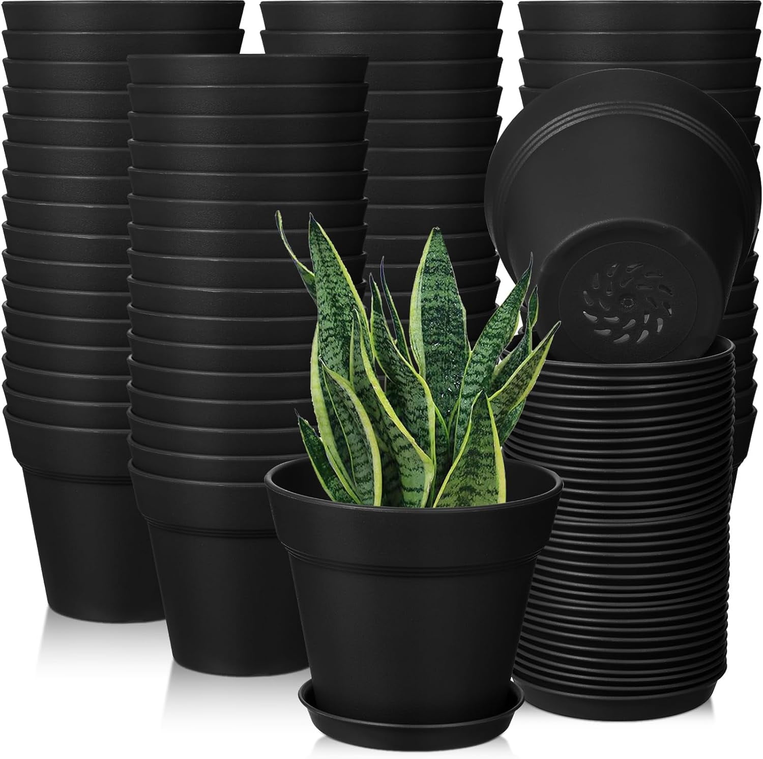 Mumufy 54 Pack 4 Inch Plant Pots Bulk Small Planter with Drainage Hole ...