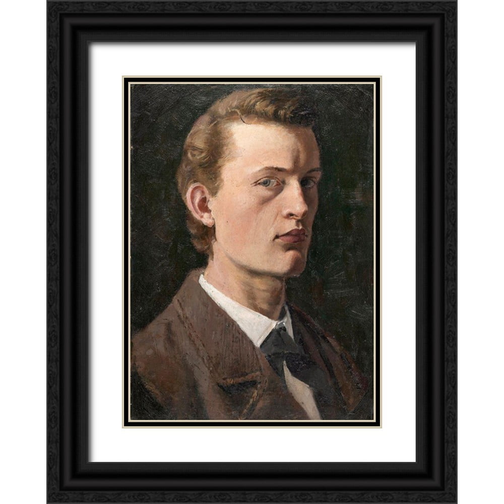 Munch, Edvard 11x14 Black Ornate Wood Framed with Double Matting Museum ...