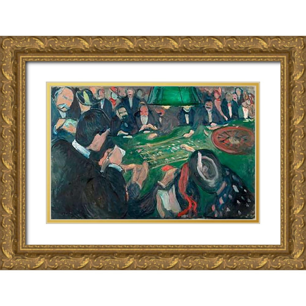 Munch, Edvard 14x11 Gold Ornate Wood Framed with Double Matting Museum ...
