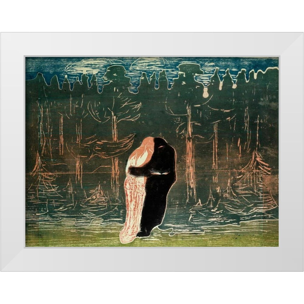 Munch, Edvard 14x12 White Modern Wood Framed Museum Art Print Titled ...
