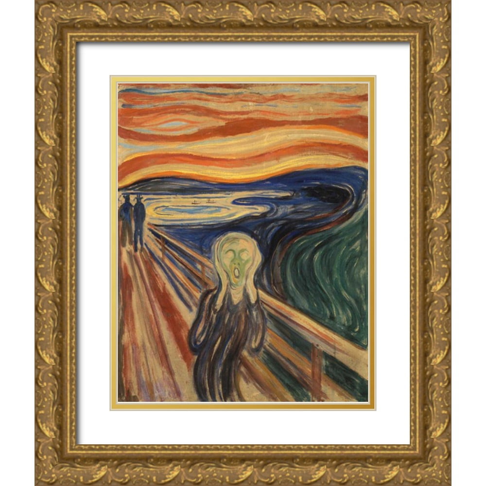 Munch, Edvard 15x18 Gold Ornate Wood Framed with Double Matting Museum ...