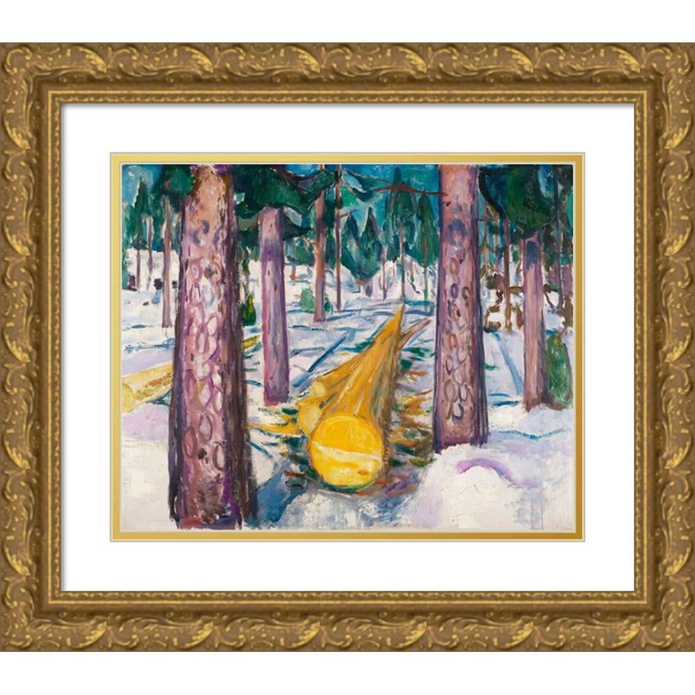 Munch, Edvard 18x15 Gold Ornate Wood Framed with Double Matting Museum ...
