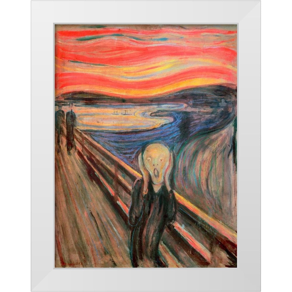 Munch, Edvard 19x24 White Modern Wood Framed Museum Art Print Titled ...