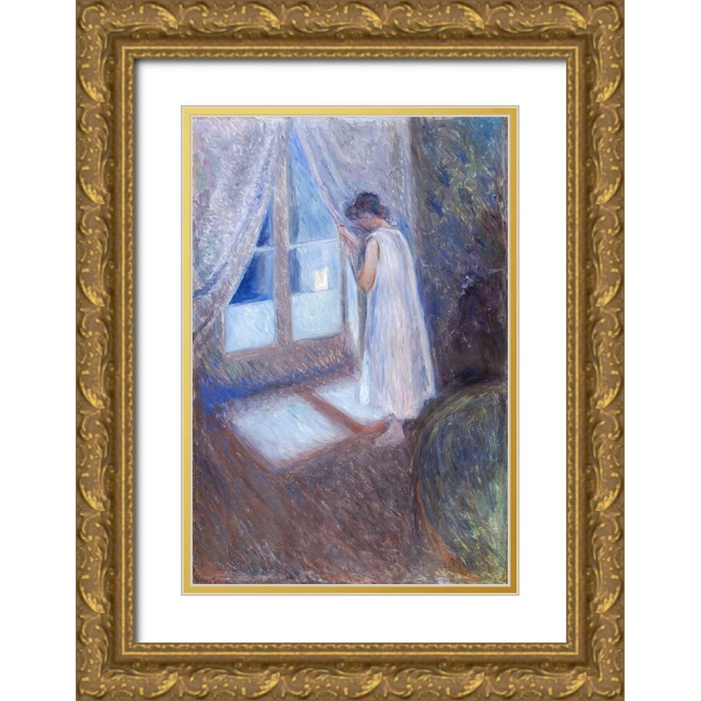 Munch, Edvard 23x32 Gold Ornate Wood Framed with Double Matting Museum ...