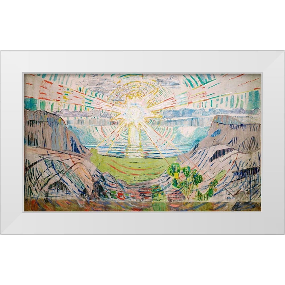 Munch, Edvard 24x16 White Modern Wood Framed Museum Art Print Titled ...