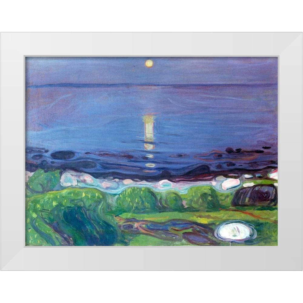 Munch, Edvard 24x19 White Modern Wood Framed Museum Art Print Titled ...