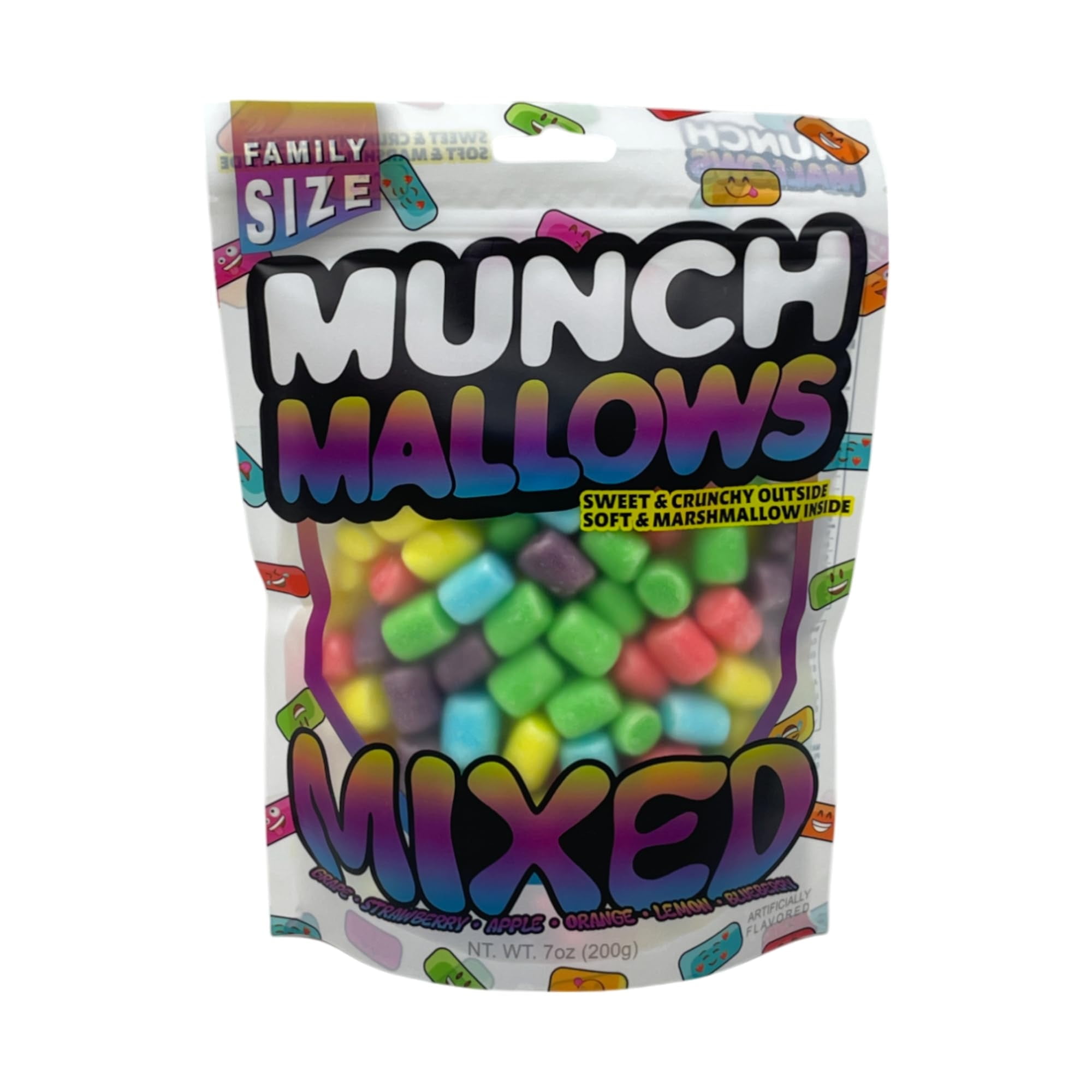 Munch Mallows Marshmallows - Mixed Flavor Pack - Fruity Candy Mix, Dual ...