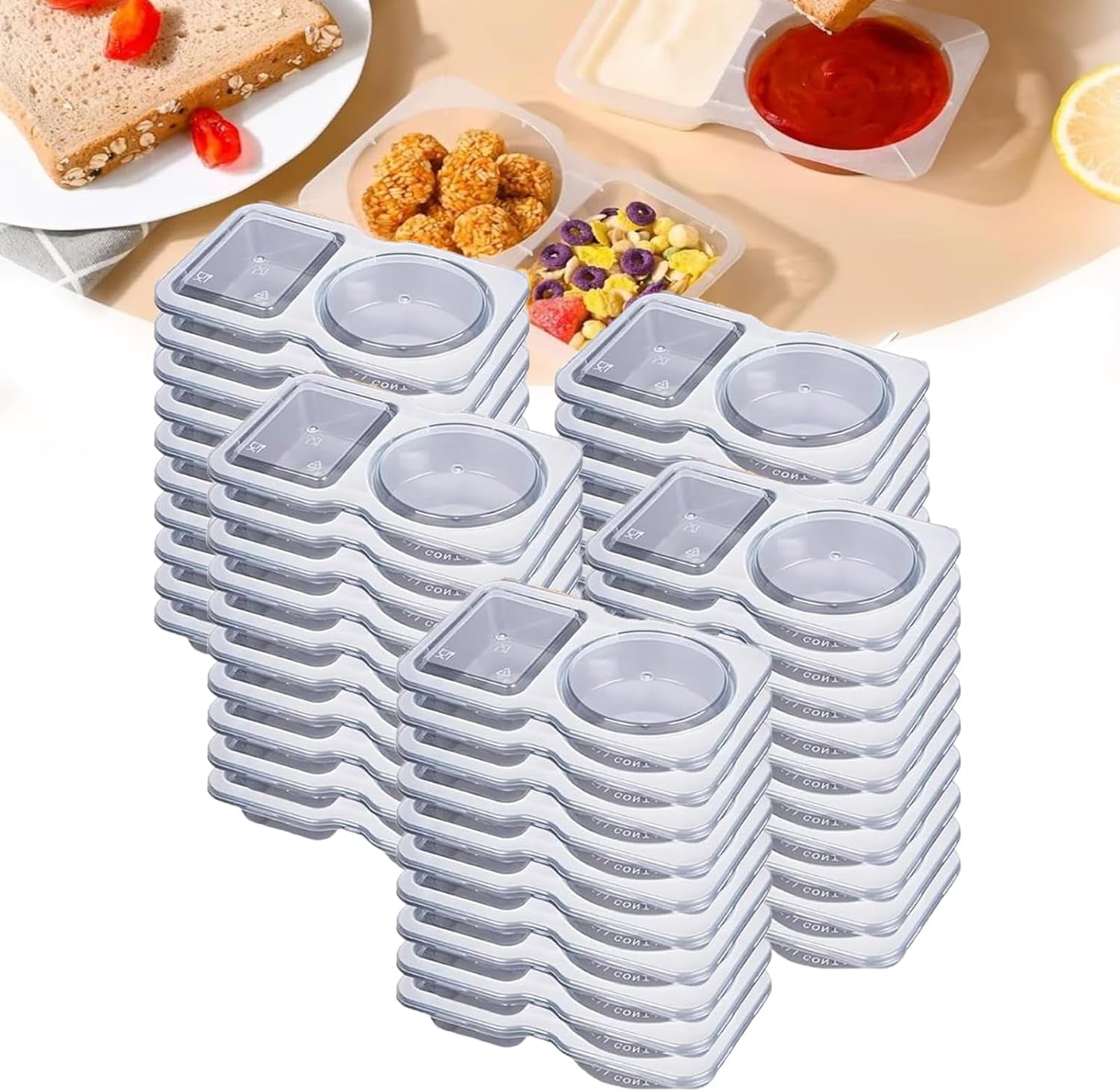 Munch Mate Snack Containers, Reusable Plastic Container with Lids ...