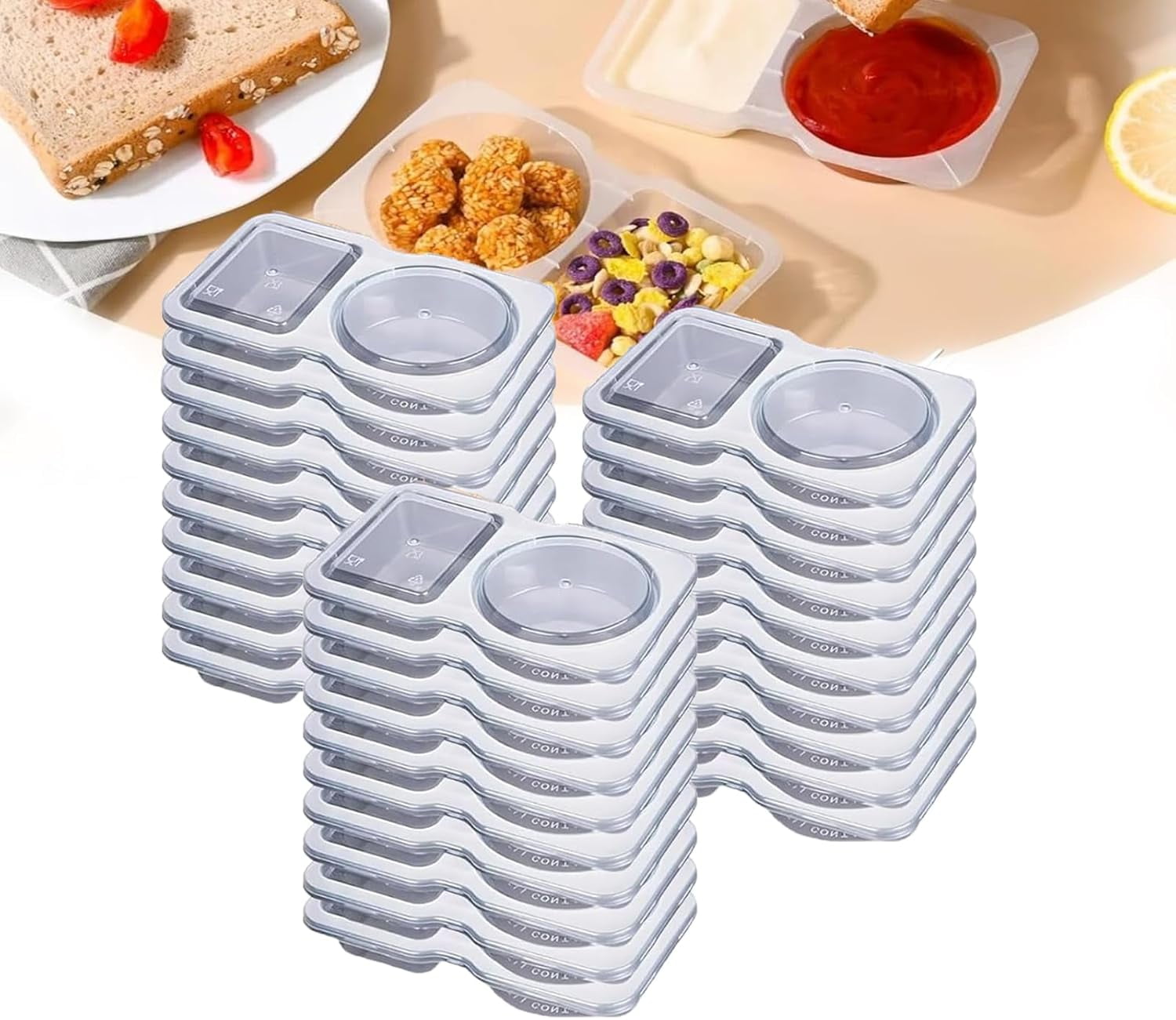 Munch Mate Snack Containers, Reusable Plastic Container with Lids ...