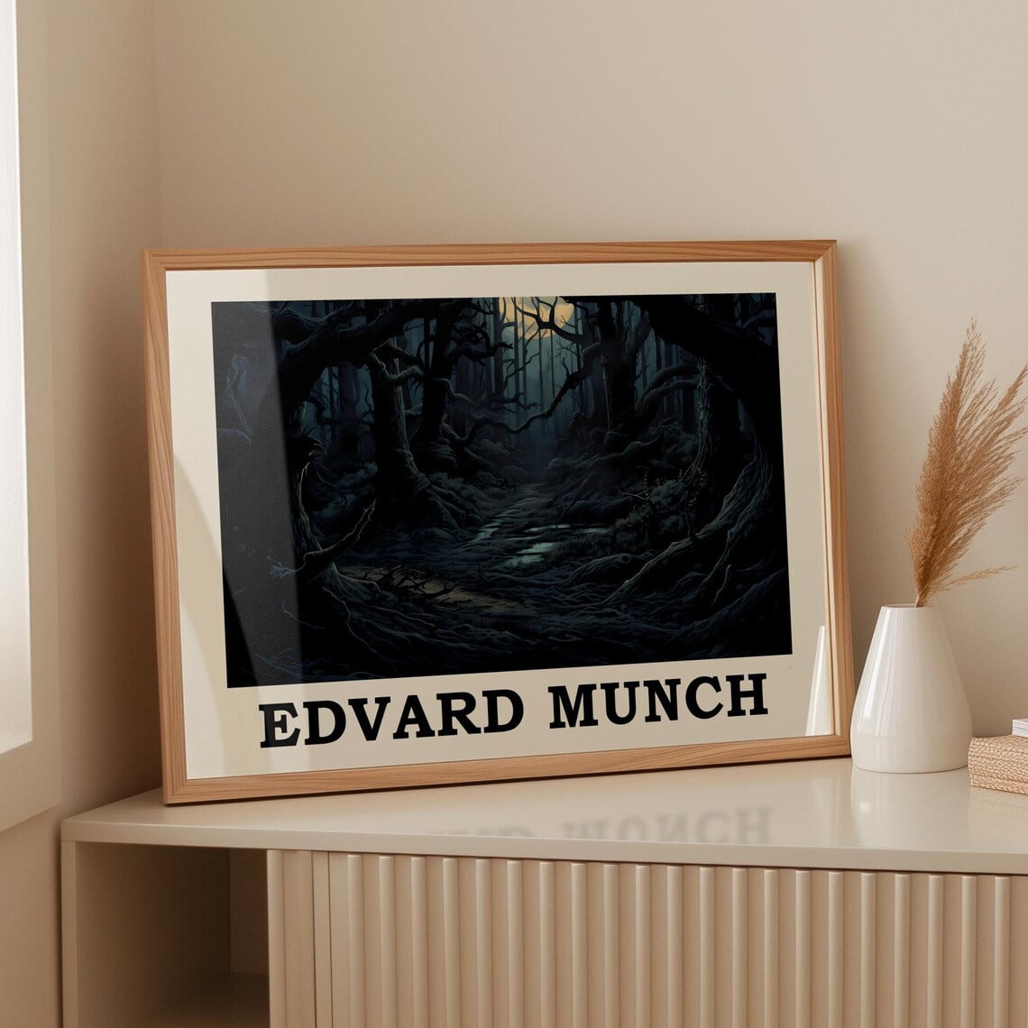 Munch Poster - Dark Forest, Classical Edvard Munch Print - Scandinavian ...