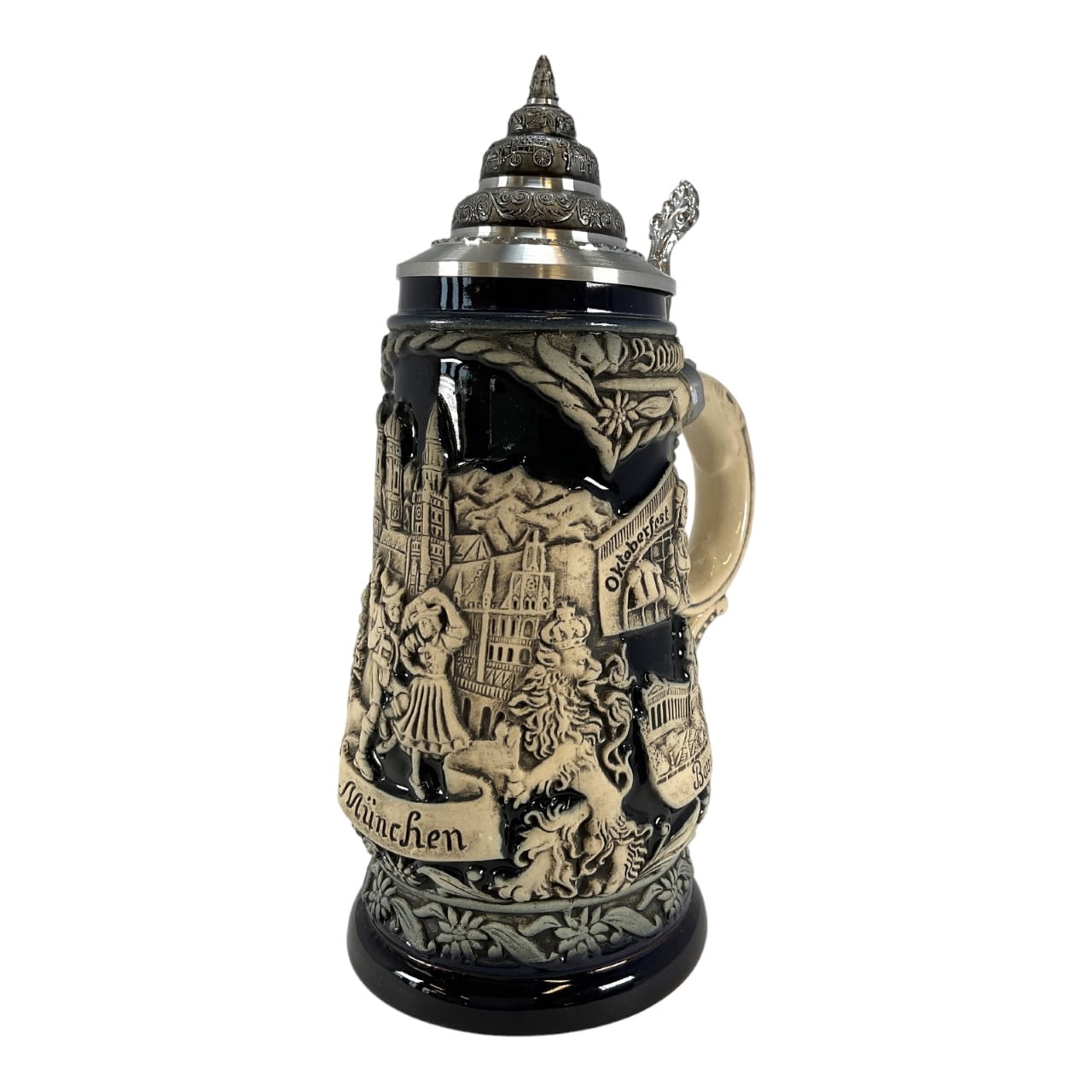 Munchen Munich Bavaria Germany Landmarks Blue Relief LE German Beer ...