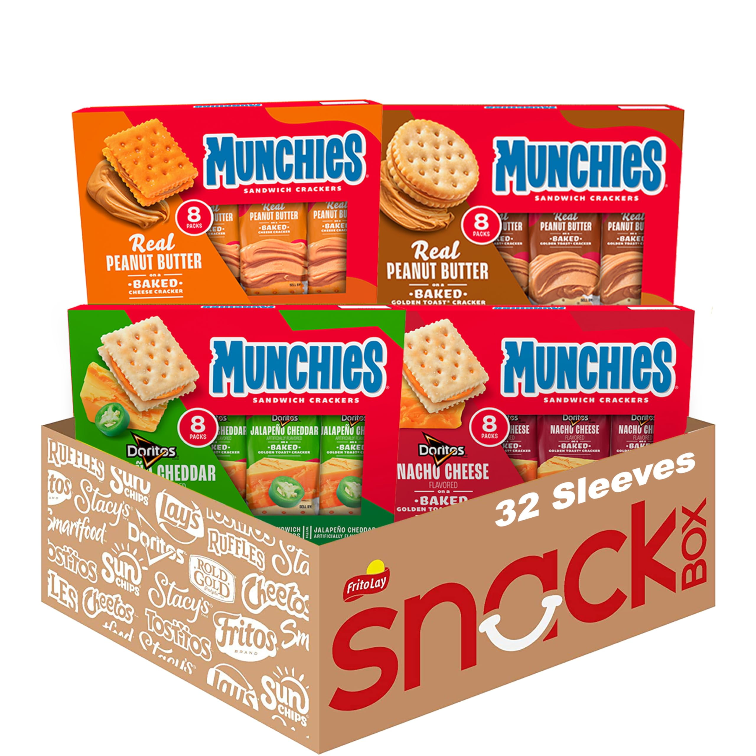 Munchies Baked SandwichITSC Crackers Variety Pack, Cheese Peanut Butter ...