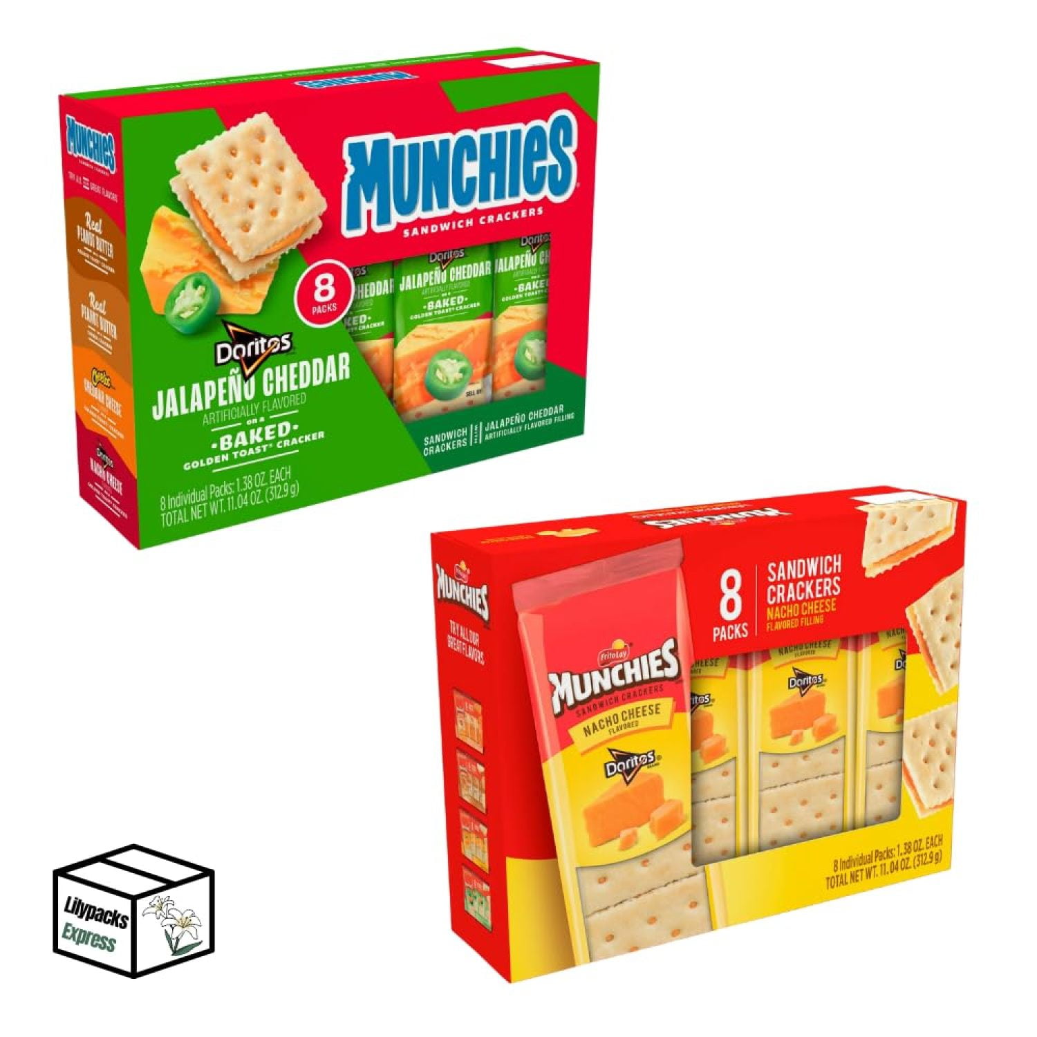 Munchies Sandwich Crackers | 2 Packs | 11.04 oz | 96 total individual ...