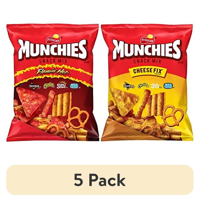 (5 pack) Munchies Snack Mix, 2 Flavor Variety Pack (28 Pack) - Walmart.com