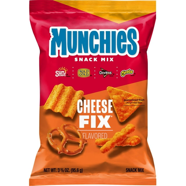 Munchies Snack Mix Cheese Mix Flavor Snack Chips Mix, 3.375 Ounce Bag ...