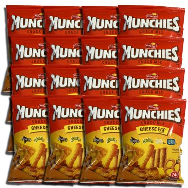 Munchies Snack Mix Cheese Fix, 1.75 Ounce Bags, Pack of 32, Salty Snack ...