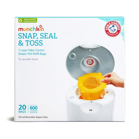 Munchkin® Arm & Hammer Diaper Pail Snap, Seal & Toss™ Refill Bags ...