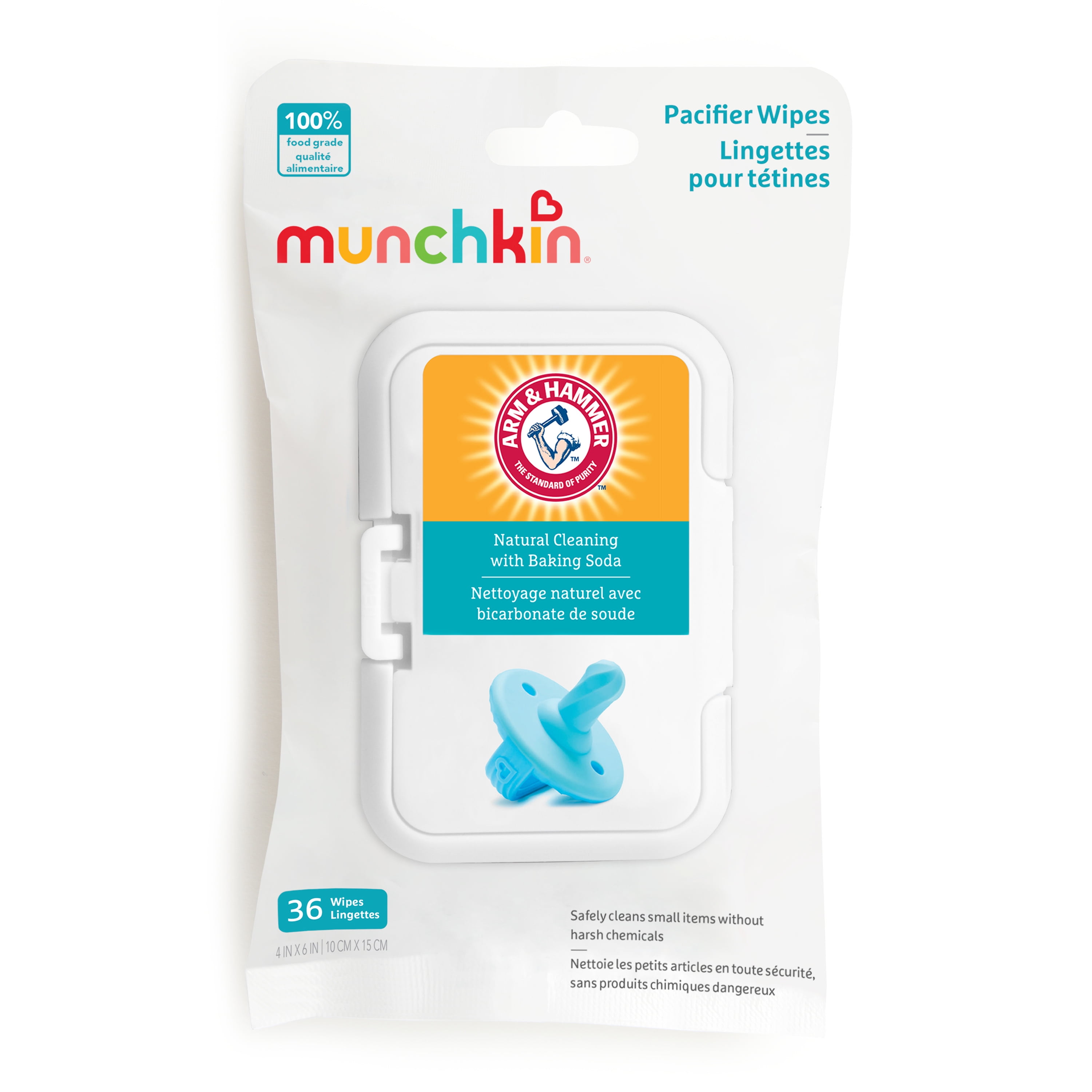 Munchkin® Arm & Hammer Pacifier Wipes, Safely Cleans Feeding Essentials ...