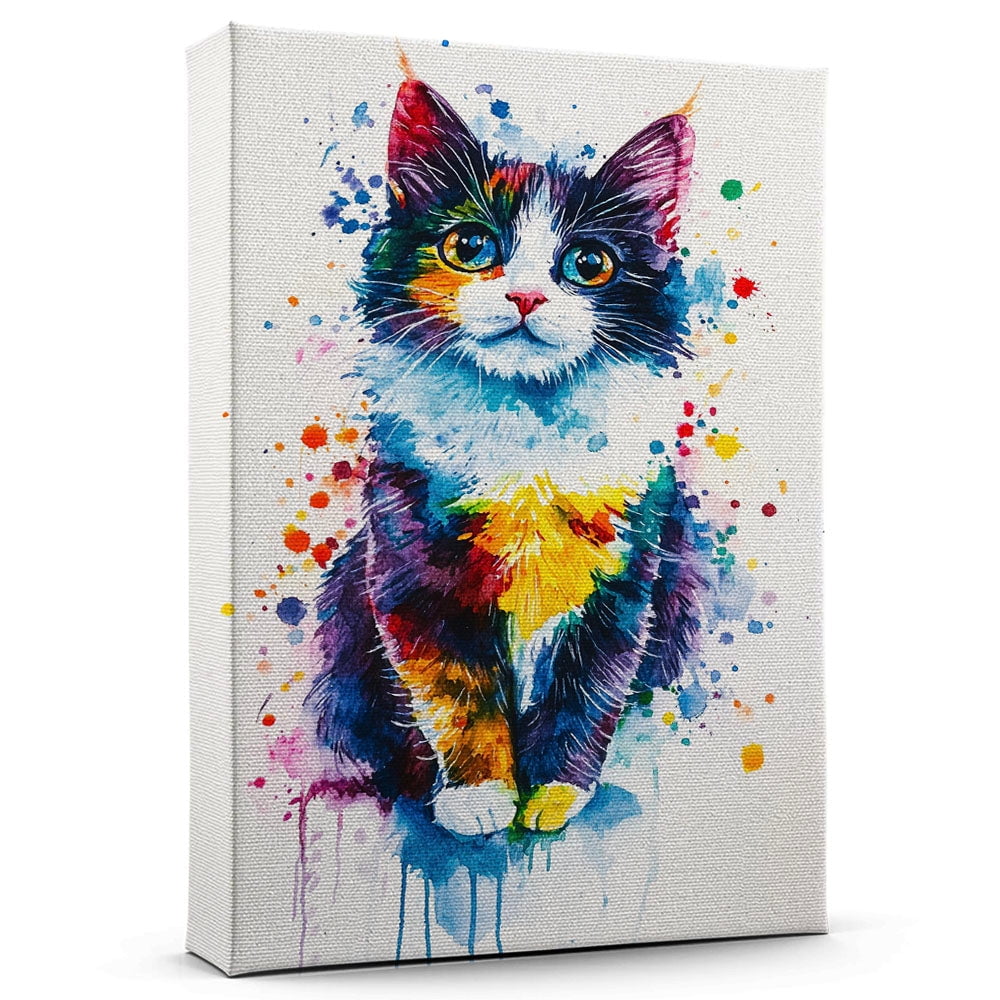 Munchkin Cat Tortoiseshell Canvas Wall Art Animal Decor, Munchkin Cat ...