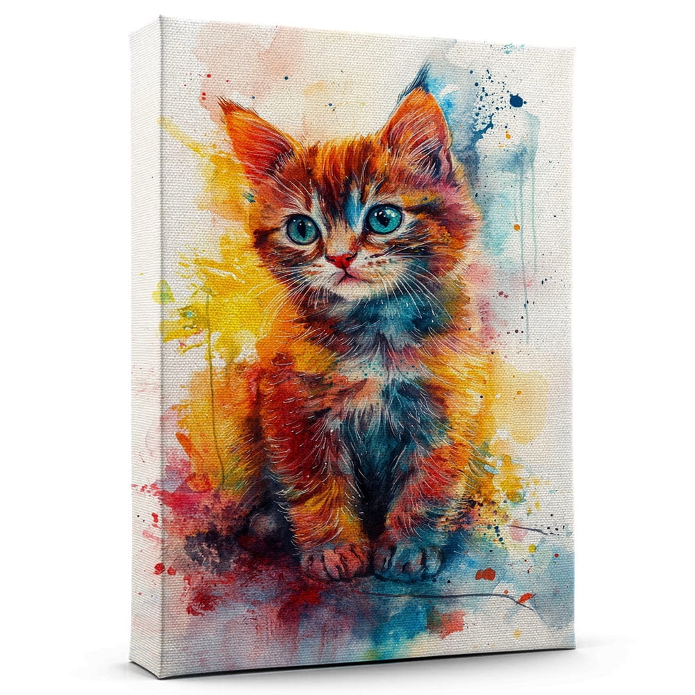 Munchkin Cat Tortoiseshell Canvas Wall Art For Bedroom Office Wall ...