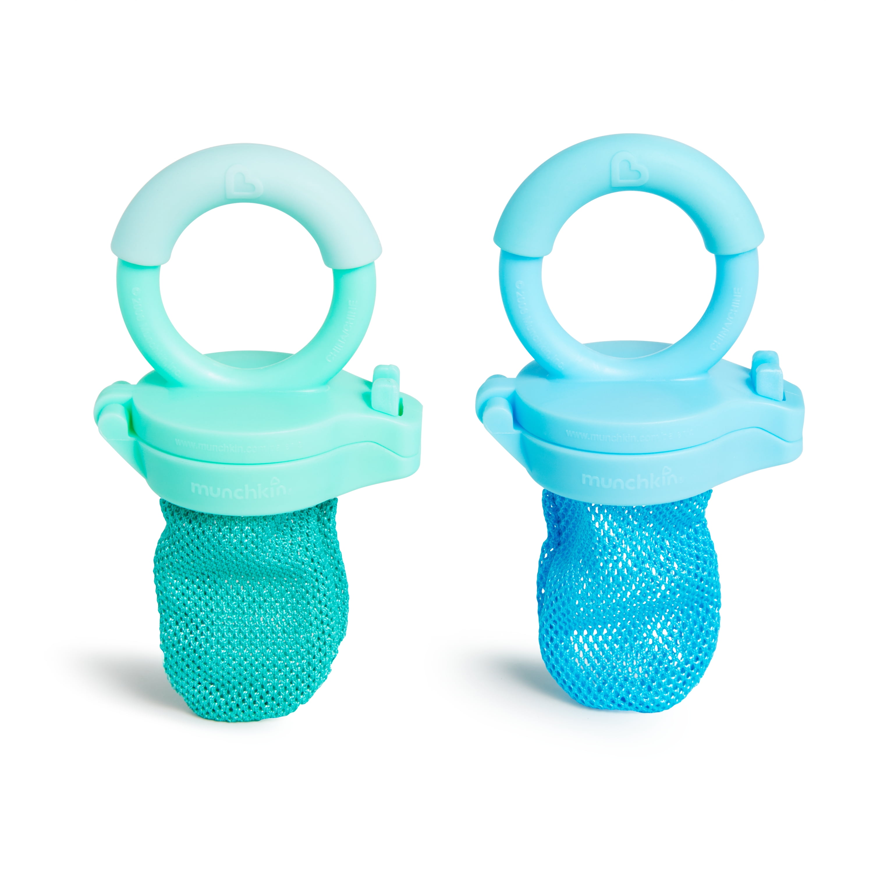 Munchkin Fresh Food Feeder, Blue Mint, Mesh Fruit Vegetable Puree ...