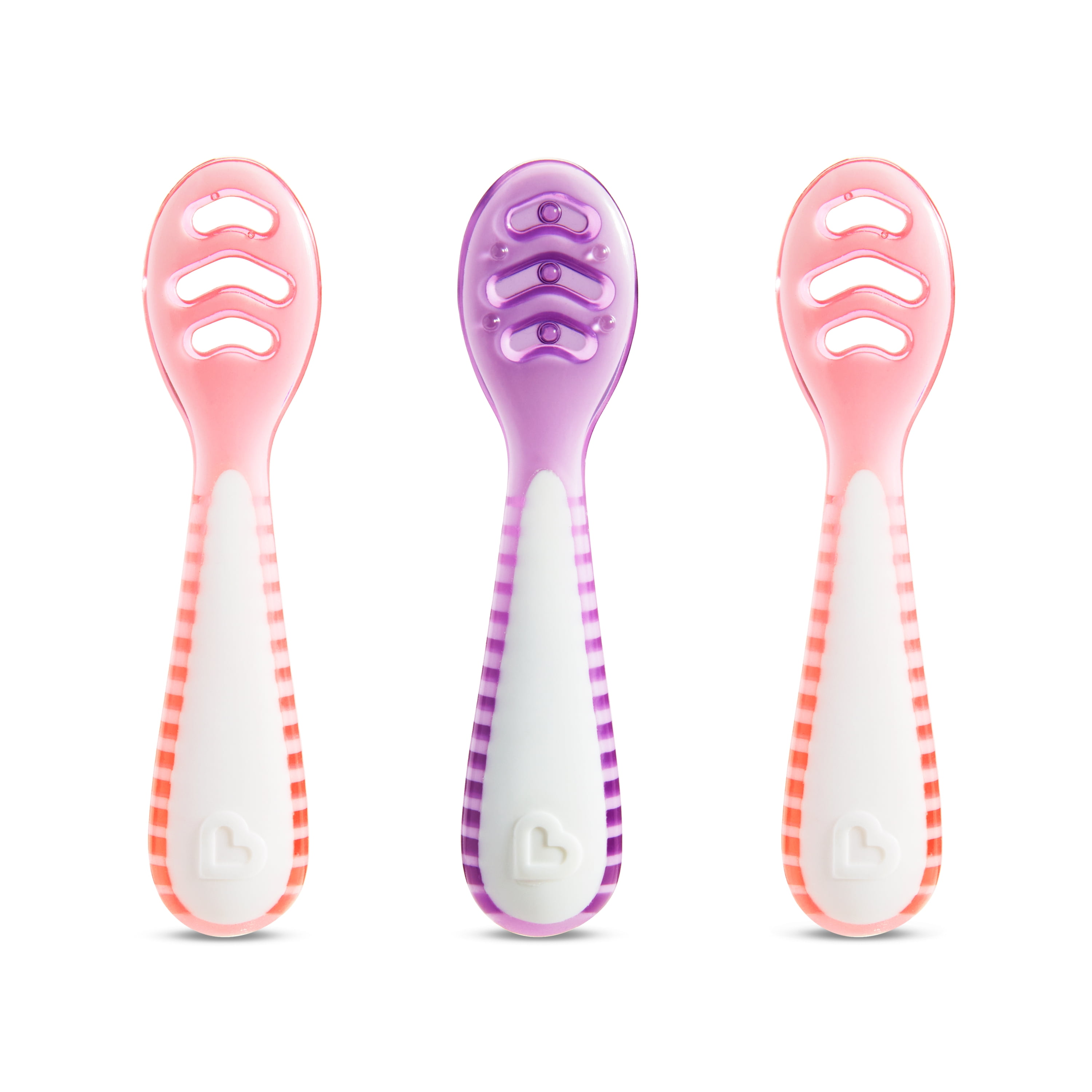 Munchkin® Gentle Dip™ Multistage First Infant Spoons, Pink/Purple ...