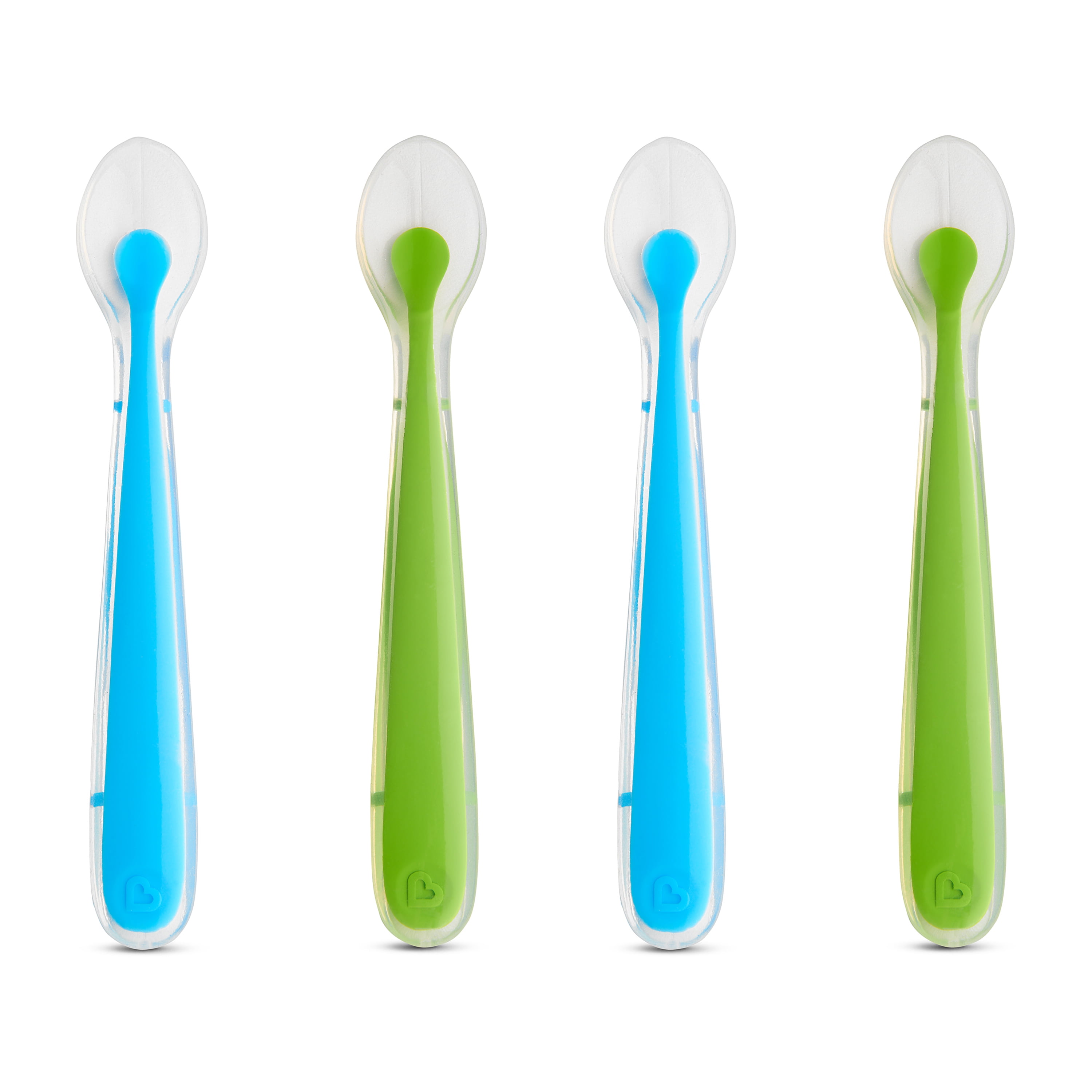 Munchkin® Gentle™ Silicone Infant Spoons, Blue/Green, Unisex, 4 Pack ...