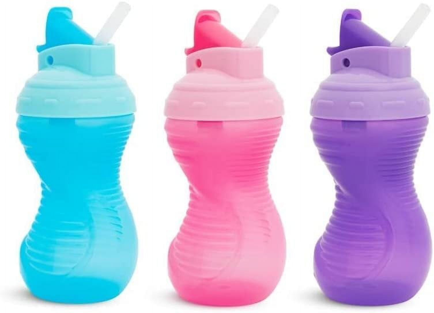 Munchkin Mighty Grip Flip Straw Cup, 10 oz 1 ea Pack of 3, Colors may ...