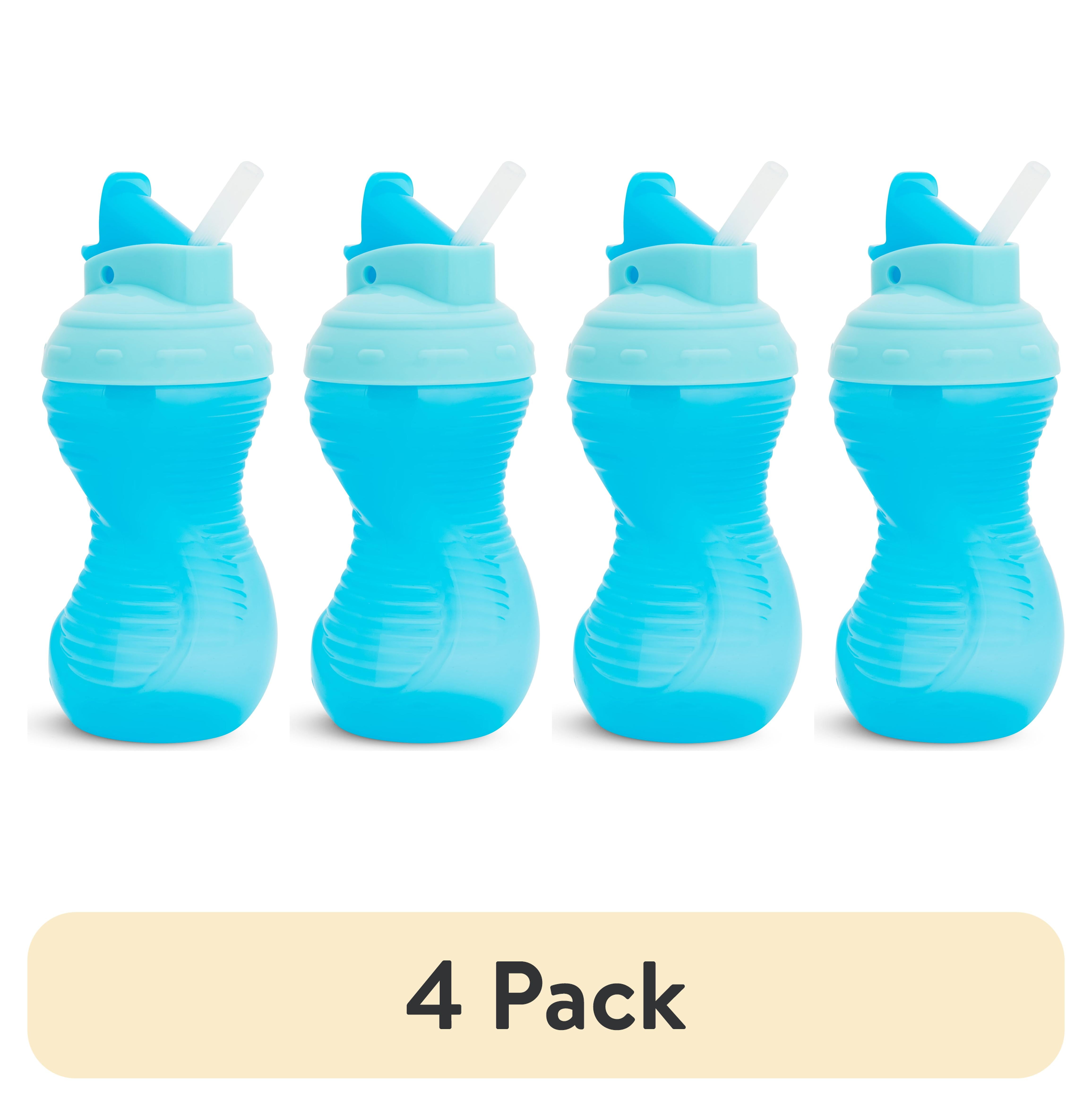 (4 pack) Munchkin® Mighty Grip® Flip Straw Cup, 10 oz, Blue, Unisex ...