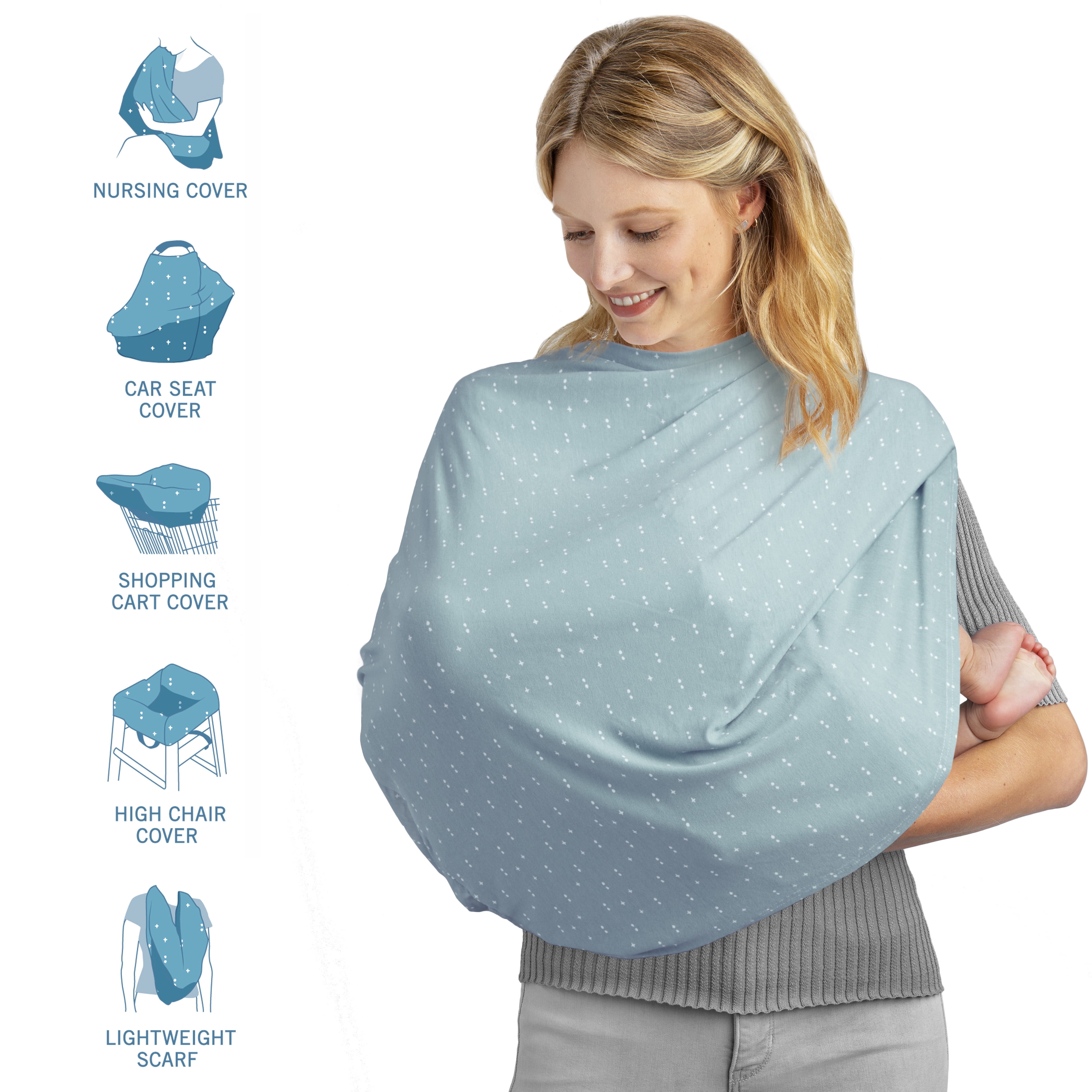 Munchkin® Milkmakers® Antimicrobial 5-in-1 Nursing Cover, Hipsteria ...
