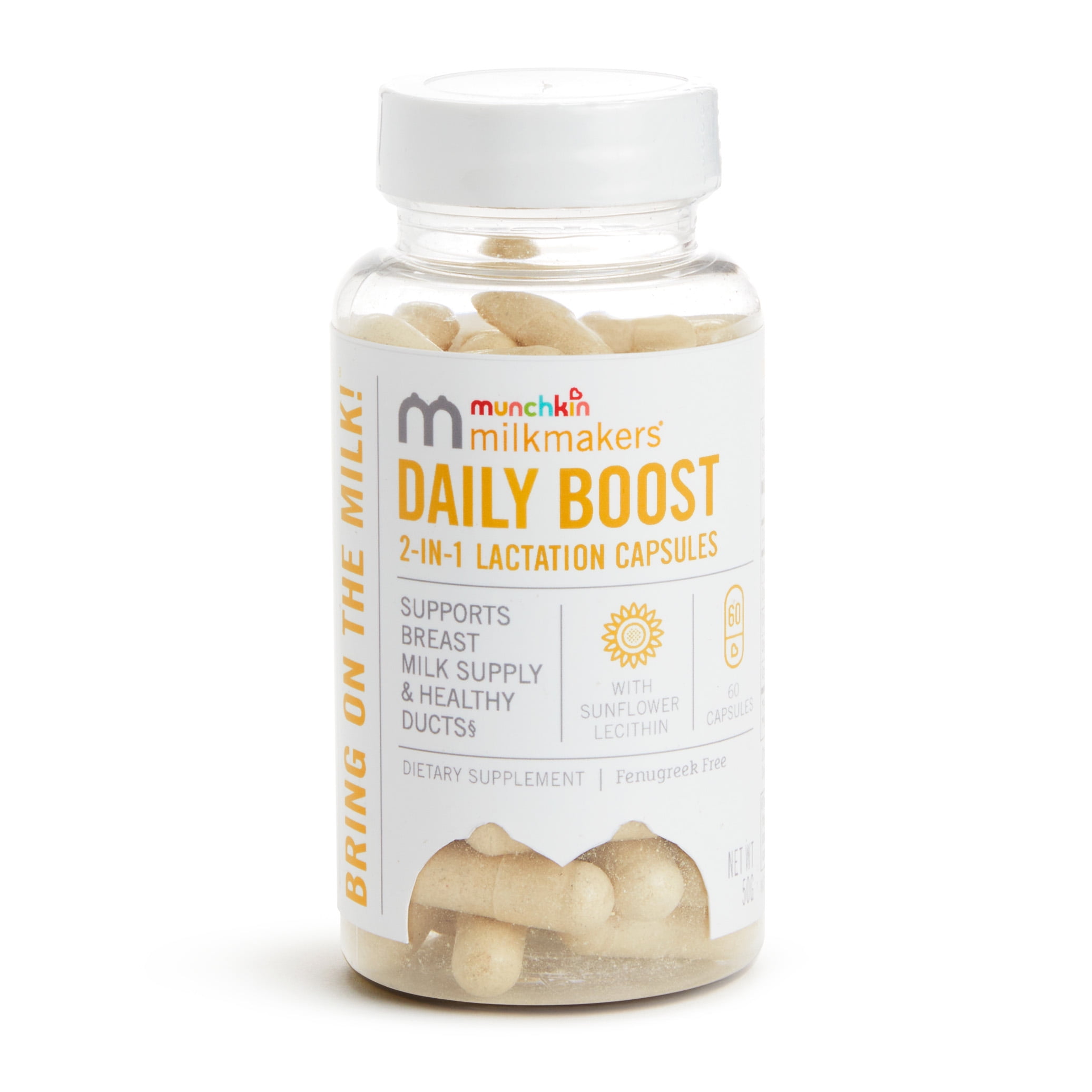 Munchkin® Milkmakers® Daily Boost 2-in-1 Lactation Supplements for Breastfeeding Moms, 60 Count ...